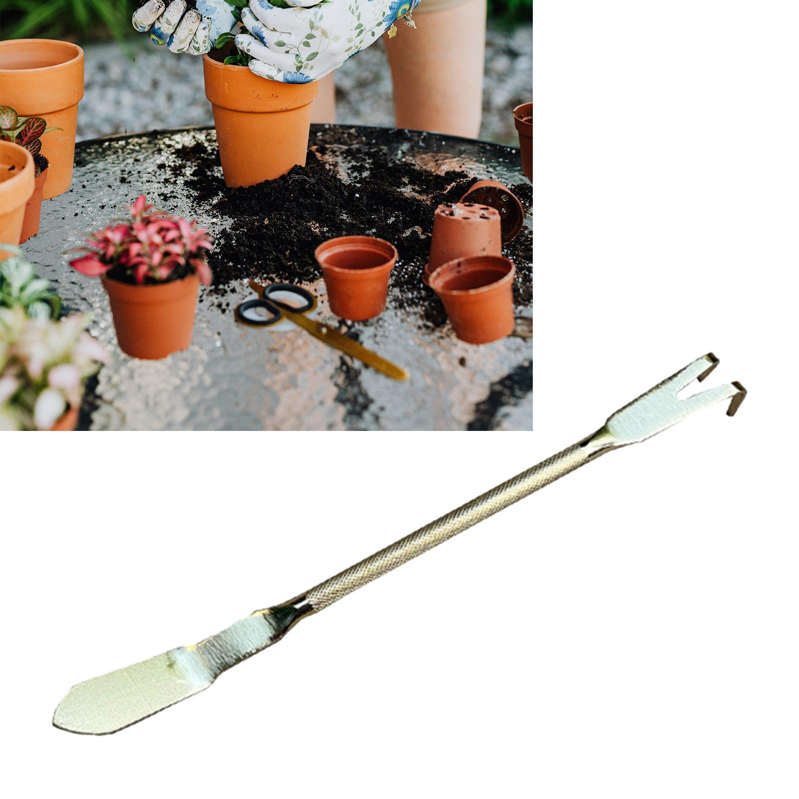 Rake with Spatula 2 in 1 Loosen Soil 2 Prong Portable Gardening Rake ...