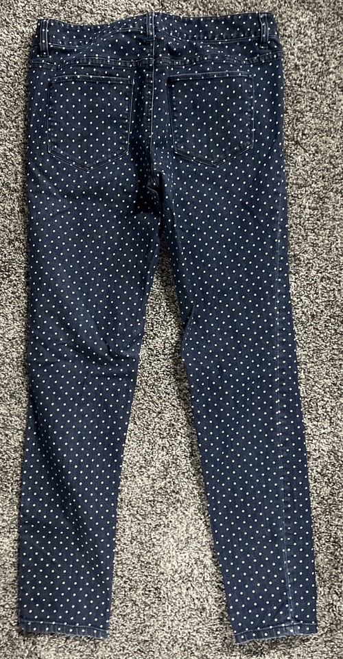 Bar III Womens Size 4 Pockets Polka Dot Blue White Skinny Denim Jeans ...
