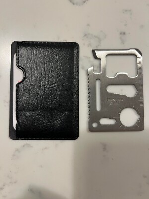 15 Stainless Steel Credit Card Multitool 11 in 1 Multi Pocket Wallet ...