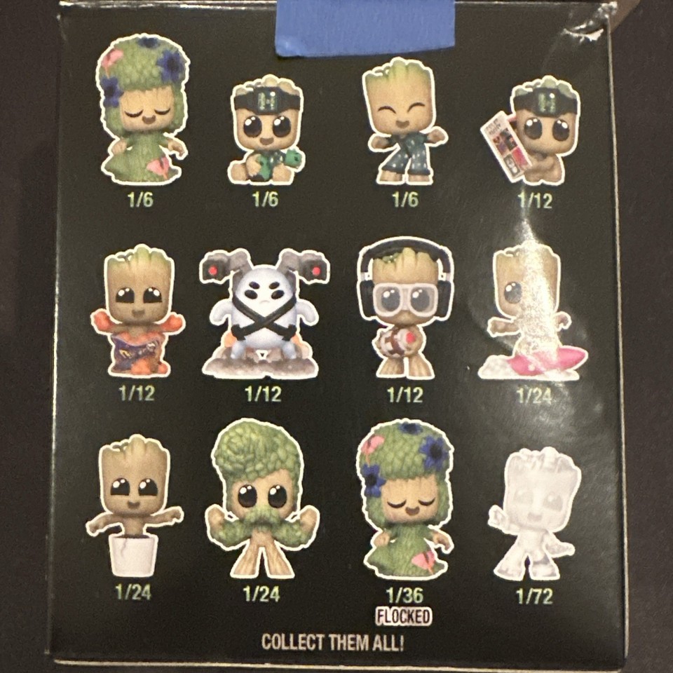 Silver Groot Funko Mystery Minis Figure Marvel I Am Groot Clear Iwau 1/ ...