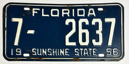Florida 1956 ORANGE COUNTY License Plate # 7-2637 | eBay