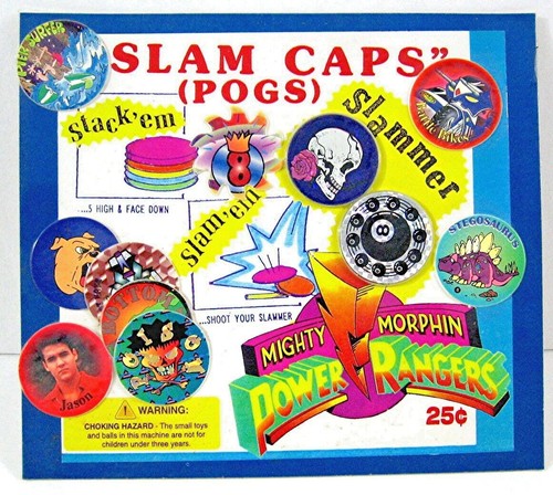 Power Rangesr Slam Caps Pogs Toys Gumball Vending Machine Disp Card ...