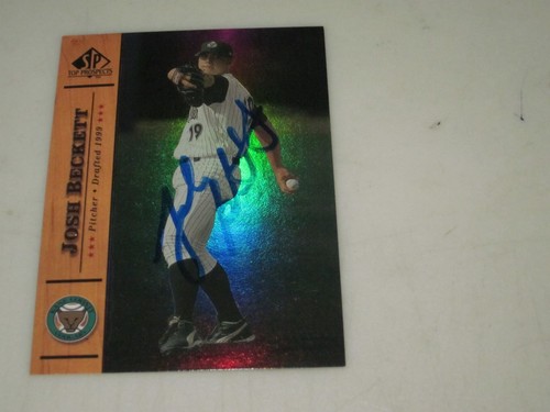 JOSH BECKETT AUTOGRAPHED 2000 UPPER DECK SP TOP PROSPECTS MINOR LEAGUE ...