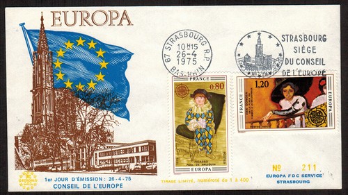 France Envelopes First Day FDC Yvert 1840/1841 - Europe 1975 Council Of ...