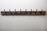 Wooden Coat Rack Vintage Style Victorian Cast Iron Hooks Oak Wood ...