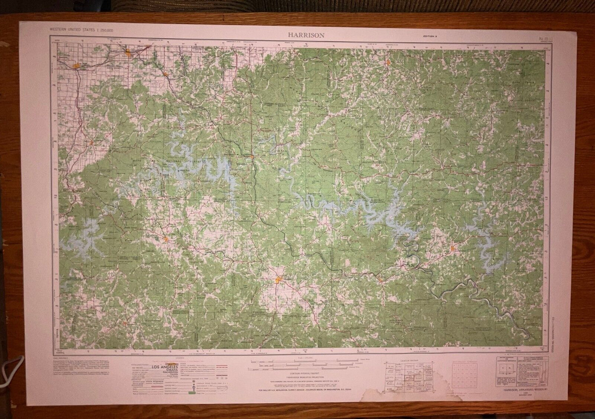 Map Of Springfield Mo 1955 Missouri Vintage Original Antique North