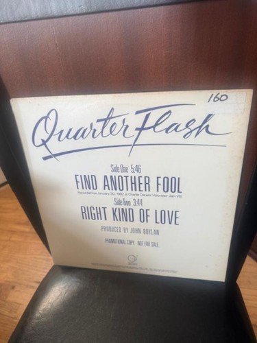Find Another Fool / Right Kind Of Fool by QuarterFlash disco 12" single ...