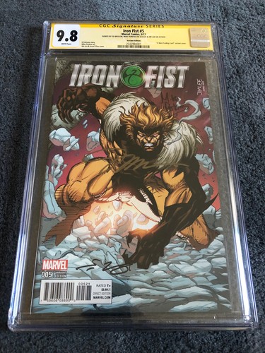 IRON FIST 5 JIM LEE STOCK CARD CGC 9.8 SIGNED x 3 (PUBL. SEPT 2017) | eBay