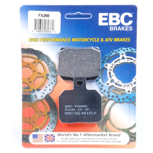 EBC Organic Brake Pad Organic - Rear Brake# FA266 OEM# 5NR-F5811-00 ...