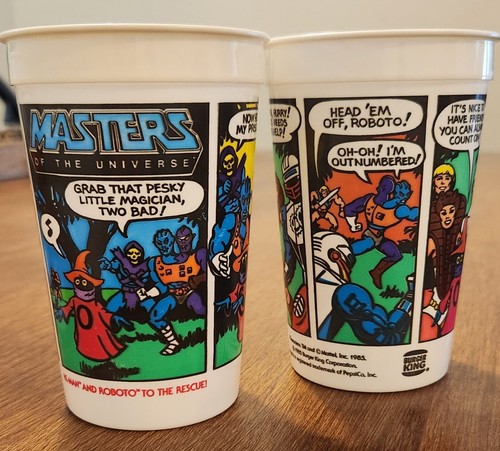 2 Vintage 1985 Masters Of The Universe HE-MAN and Roboto To The Rescue ...