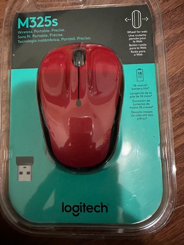 Logitech M325S Wireless Ambidextrous Optical USB Mouse Brilliant Rose ...