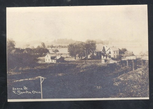 REAL PHOTO EAST SPARTA OHIO BIRDSEYE VIEW SCENE POSTCARD COPY | eBay