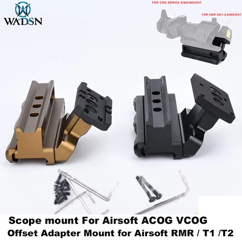 Tactical Scope Optic Base Mount For ACOG VCOG For T2 T1 /RMR Offset ...