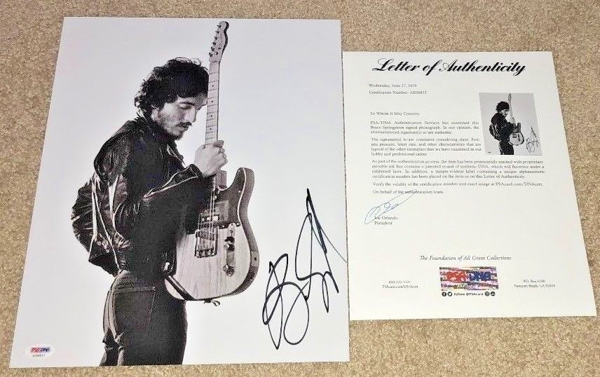 Bruce Springsteen Autographed Memorabilia | Signed Photo, Jersey ...