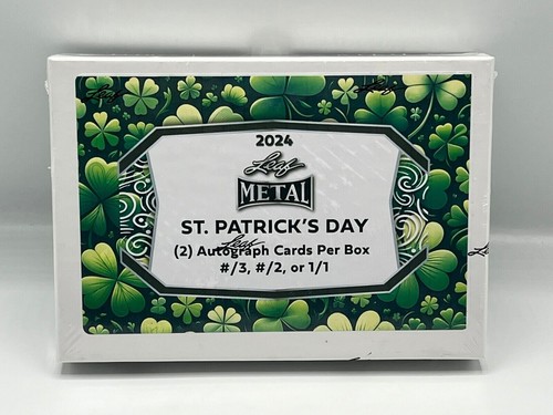 2024 LEAF METAL ST. PATRICK'S DAY EXCLUSIVE 2 AUTOGRAPHS #/3, /2, 1/1 ...