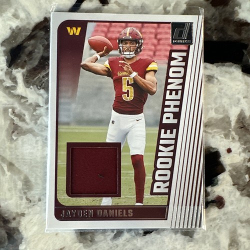 2024 Panini Donruss Jayden Daniels Rookie Phenom Jersey Patch Card RC # ...
