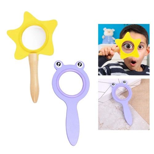 Cartoon Wooden Hand Lens Science Toy for Baby Children Kindergarten ...