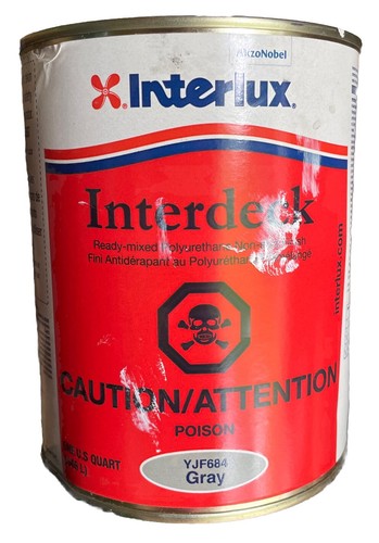 New Interdeck Non Skid Finish Interlux YJB684 Gray Quart | eBay