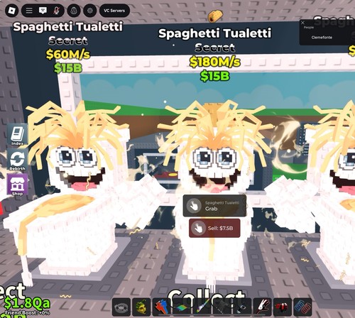 Toilet Spaghetti Very Rare Brainrot Secret Lucky Block ! 180 Mill/s | eBay