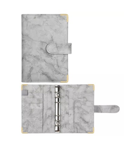 A6 Grey Marble Binder Notebook DIY Binder Only Cover Notebook | eBay