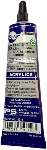 SCIGRIP 10319 16 Acrylic Plastic Cement Low VOC Medium Bodied and Fast ...