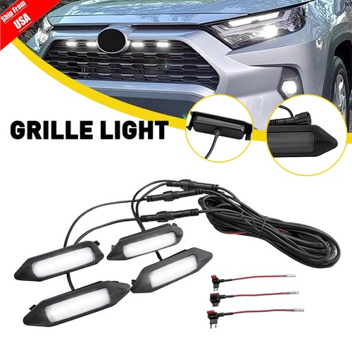 4x Smoke White LED Front Grille Light Fit 2024-2025 Tacoma TRD Sport ...