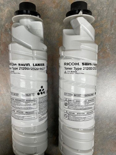 Ricoh 841337 Black Toner Cartridge Type 2120D 2522 5627, Genuine New ...