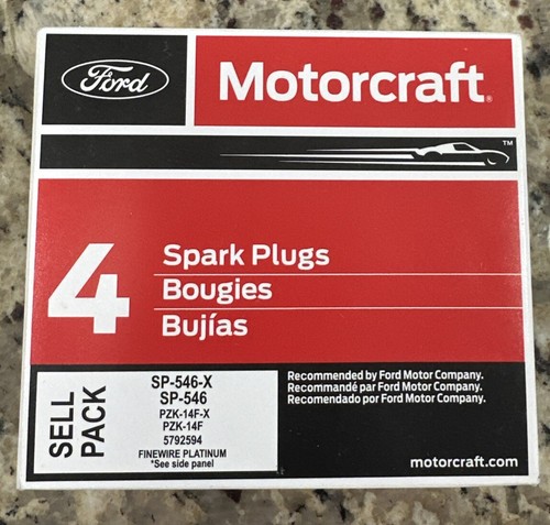 Set of 4 Genuine OEM Motorcraft Spark Plugs SP546X Ford PZH14FX V10 | eBay