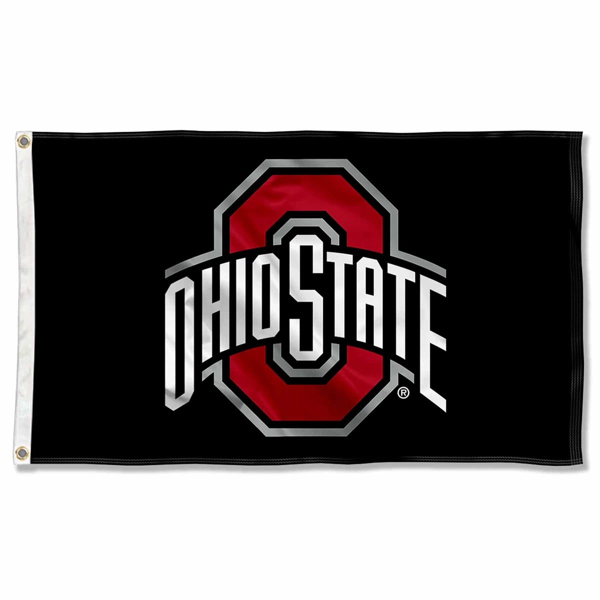 Nylon College Flag Ohio State Buckeyes "Wordmark-on-Gray" Official NCAA ...