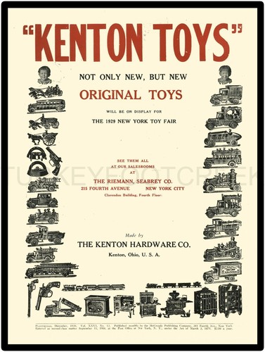 1928 Kenton Toys 9" x 12" Metal Sign | eBay