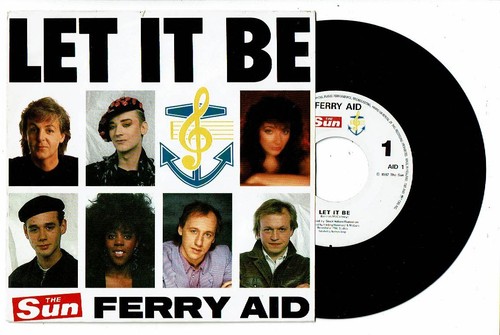 Ferry Aid Sun Vinyl 45 RPM 7 " Let It Be Mccartney George Knopfler ...
