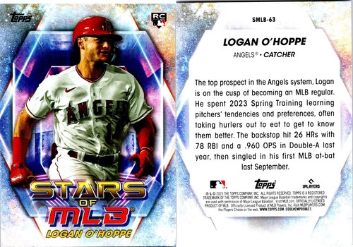 LOGAN OHOPPE - 2023 Topps Stars of the MLB Insert RC Los Angeles Angels ...