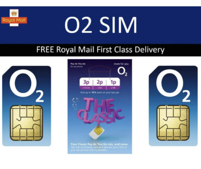 O2 Pay As You Go Mobile Phone SIM Cards for sale | eBay