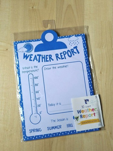 Childrens or Classroom Activities "Weather Report" 30 ct. Activity Pack ...