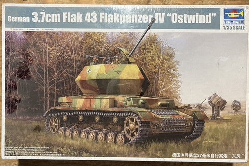 Trumpeter 1/35 3.7CM FLAK 43 FLAKPANZER IV OSTWIND Tank Model Kit ...