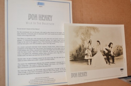 DON HENRY 1991 EPIC RECORDS BIOGRAPHY W/ 8X10 INCH PUBLICITY PHOTO | eBay