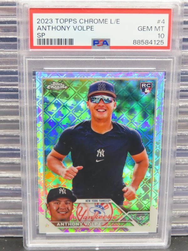 Anthony Volpe 2023 Topps Chrome Logofractor Edition #4 SP Variation ...
