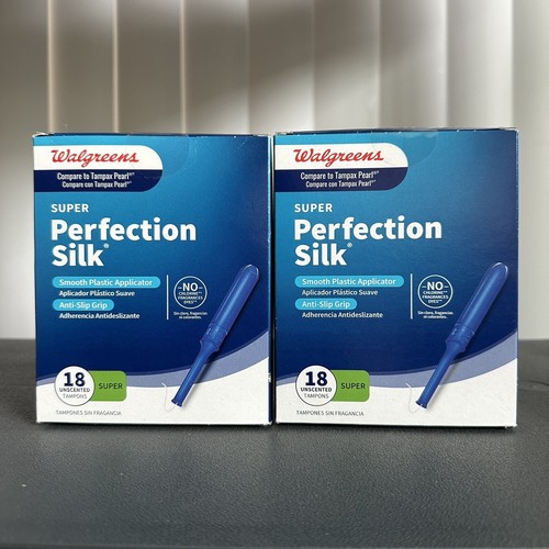 Walgreens Super Perfection Silk 18 Unscented Tampons Lot Of 2 | eBay