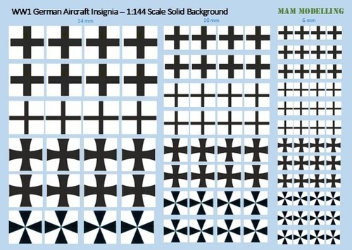 1:144 Scale WW1 German Aircraft Decals | eBay