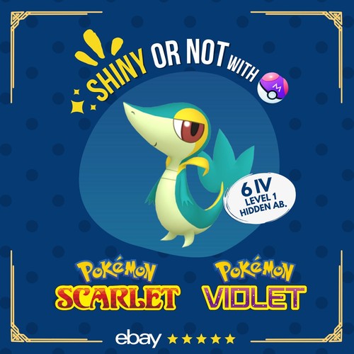 Snivy Shiny or Non 6 IV Customizable Nature Level OT Pokémon Scarlet ...