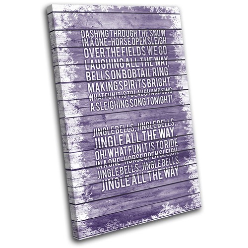 Christmas Decoration Wall Canvas ART Print XMAS Picture Gift Wood 22 ...