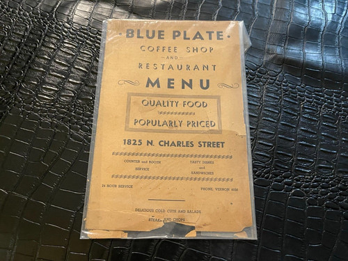 LOT of 2 1920s RESTAURANT menus (MISC6412) | eBay