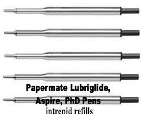 5 Intrepid Black Fine Ballpoint Refill for Papermate Lubriglide,Aspire ...