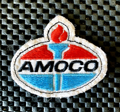 AMOCO TORCH LOGO EMBROIDERED SEW ON ONLY PATCH GAS OIL PETROLIANA 2 3/4 ...