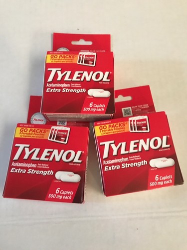 Tylonel Extra Strength Tablets 18 Count 500mg To Go Packs | eBay