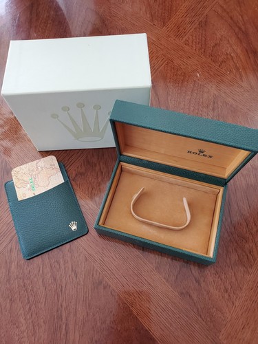 ROLEX GREEN LEATHER WATCH CASE W/Leather Card Case 68.00.04 | eBay