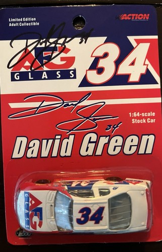 Signed David Green 34 Racing Champions 1:64 Scale NASCAR Chevrolet AFG ...