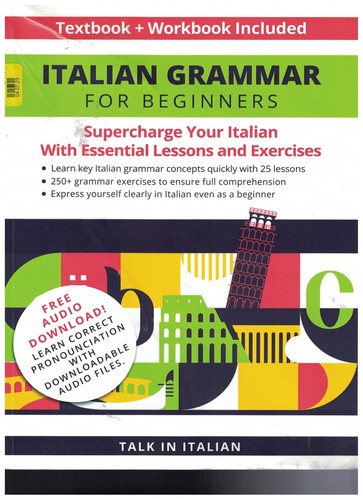 Italian Grammar for Beginners Textbook + Workbook Include... by Italian ...