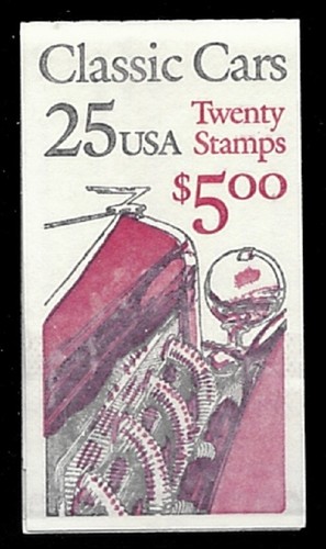 US BK164 CLASSIC CARS COMPLETE BOOKLET 20X 25 CENT STAMPS | eBay