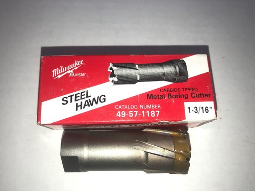 Milwaukee 49-57-1187 1-3/16" Threaded Steel Hawg Carbide Tip Boring ...